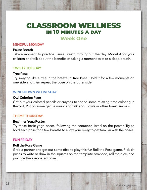 Classroom Wellness in 10 Minutes a Day – Kids Yoga Stories