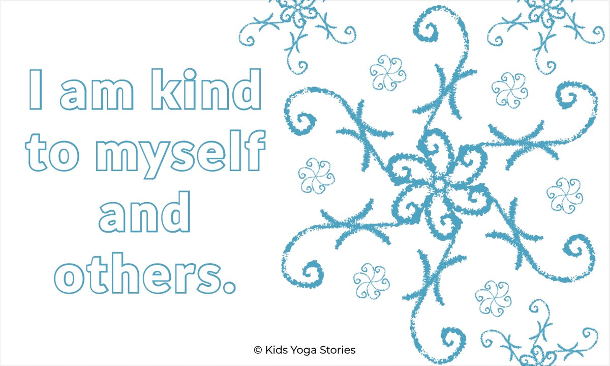 Snow Crystals Affirmations Cards for Kids – Kids Yoga Stories