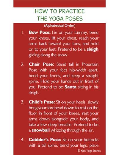 Christmas Yoga Cards for Kids – Kids Yoga Stories