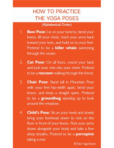North American Animals Alphabet Yoga Cards for Kids – Kids Yoga Stories