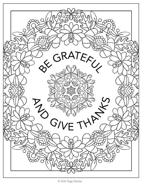 grateful coloring pages for kids