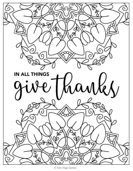 give thanks coloring pages