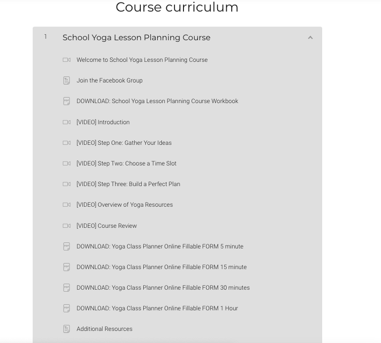 School Yoga Lesson Planning Course – Kids Yoga Stories