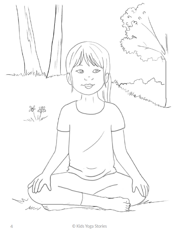 children's yoga coloring pages