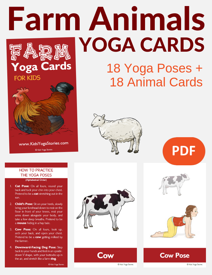 Farm Animals Yoga Cards for Kids – Kids Yoga Stories
