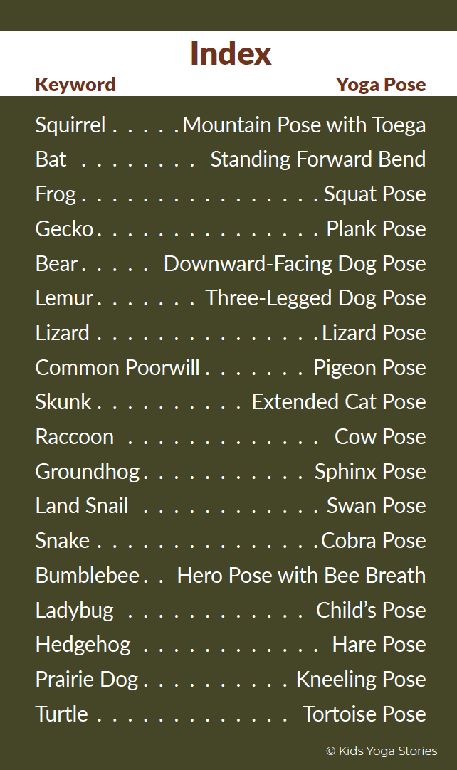 Hibernating Animals Yoga Cards for Kids – Kids Yoga Stories