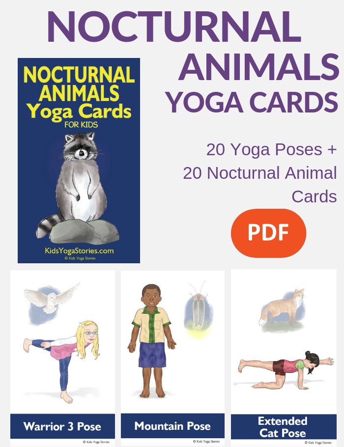 Nocturnal Animals Yoga Cards for Kids – Kids Yoga Stories